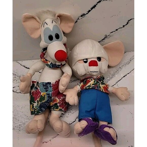 Toys | Animaniacs Pinky And The Brain 12 Pinky Brain Plush Hawaiian ...